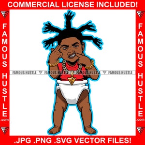 Famous Hustle Black Gangster Mafia Boss Baby Boy Diaper Trap Trapper ...