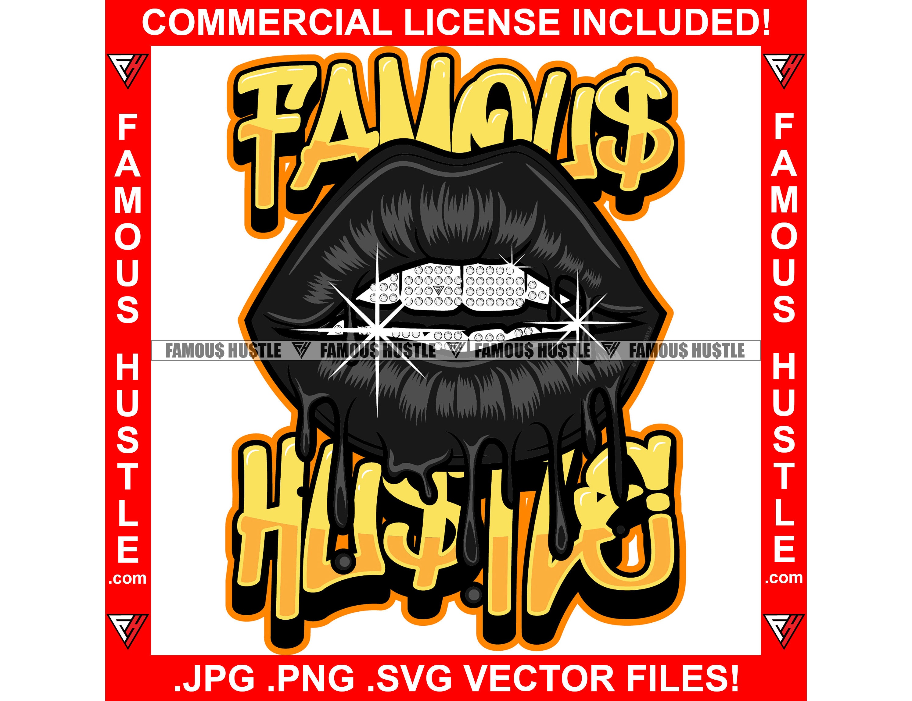 Famous Hustle Gangster Lady Lips Mafia Boss Female Diamond Teeth Grill ...