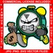 Hustle Gangster Time Clock Holding Money Bag Cash Stack Rich Mafia Boss ...