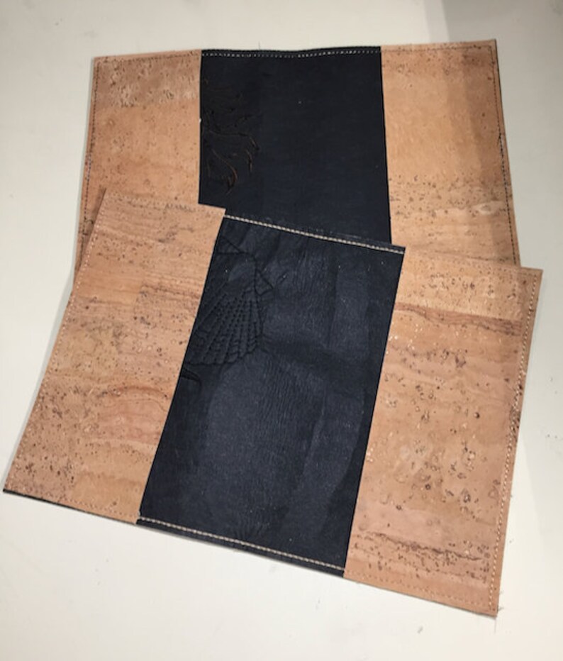 Embroidered Cork Notebook Cover - Etsy