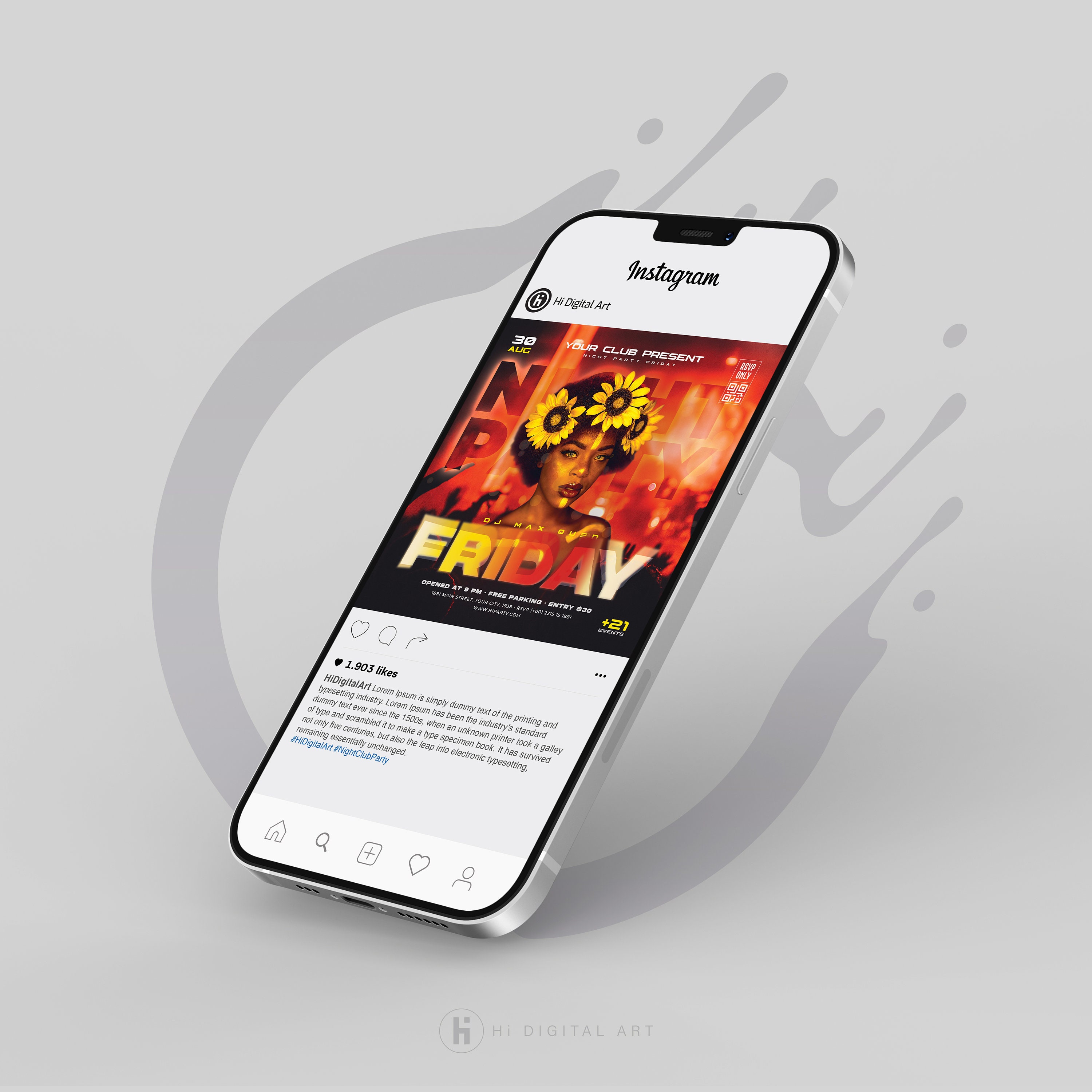 Night Club Flyer, Editable Party Flyer, Event Flyer, DIY Flyer, Party ...