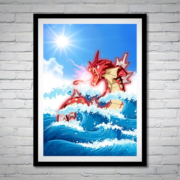Gyarados Art - Etsy