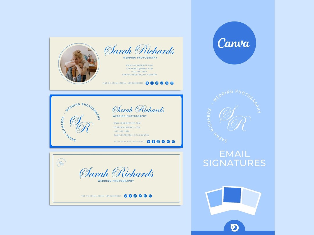 Email Signature Canva Template Email Marketing Template - Etsy