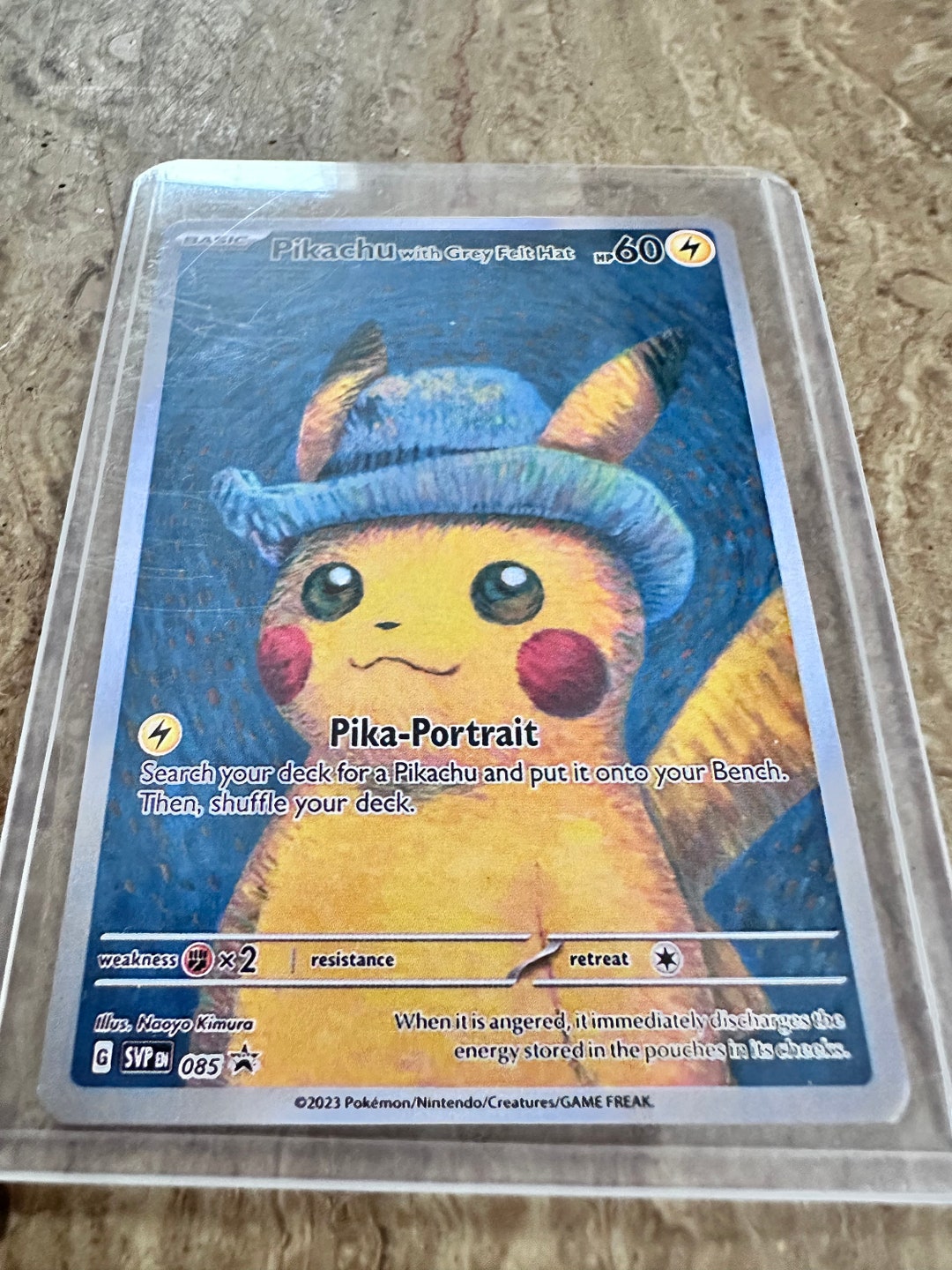 Rare Pikachu With Gray Felt Hat Pokémon Card Van Gogh - Etsy