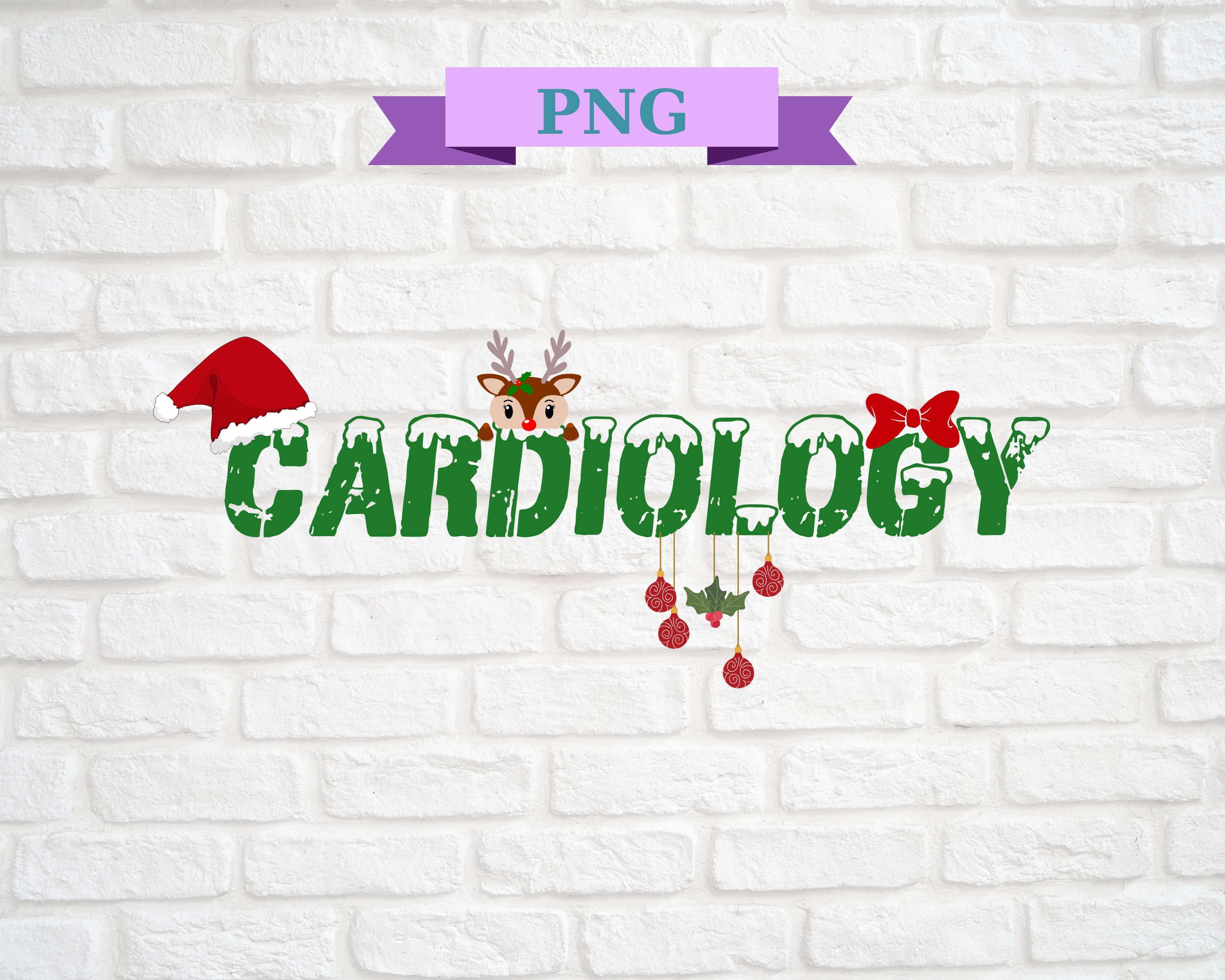 Cardiology Png, Cardiology Christmas Png, Sublimation Design, Medical ...