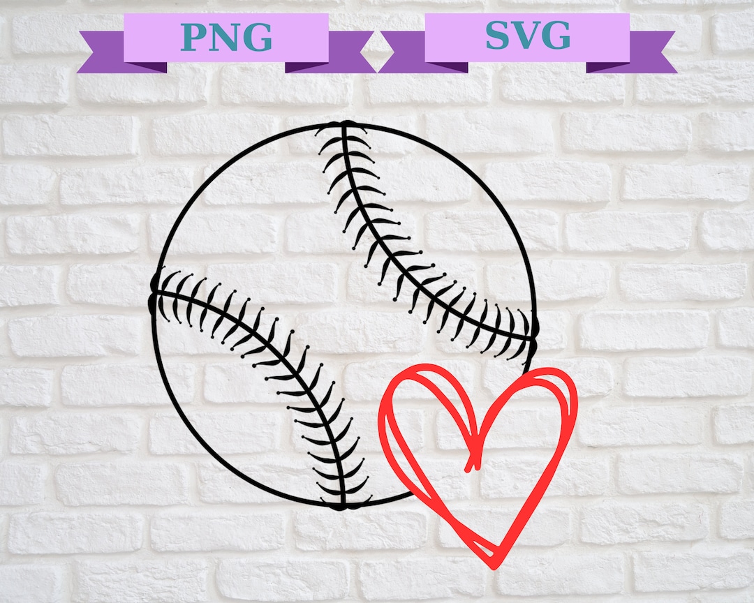 Baseball With Heart PNG, Baseball Love SVG, Baseball Season PNG ...