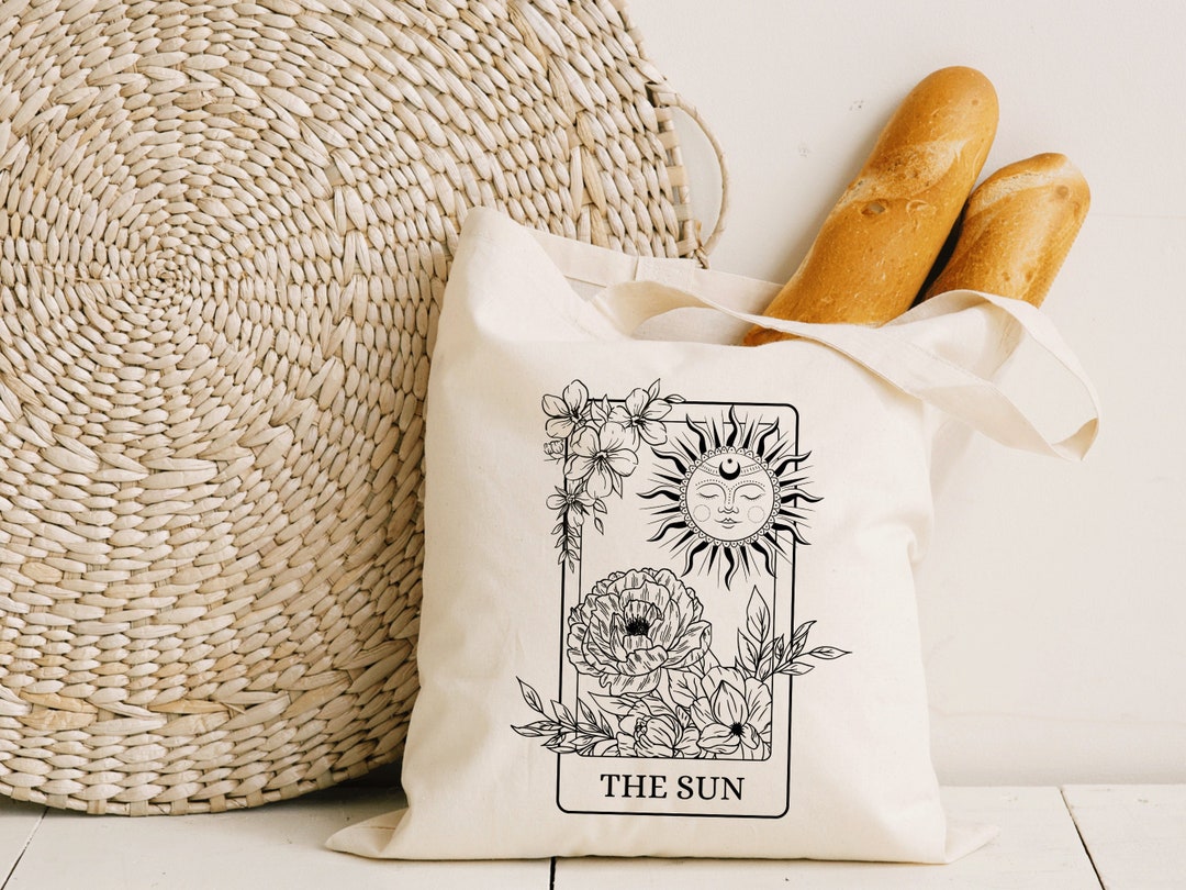 The Sun Totebag, the Sun Tarot Tote Bag, Astrology Tote Bag, Sun Tarot ...