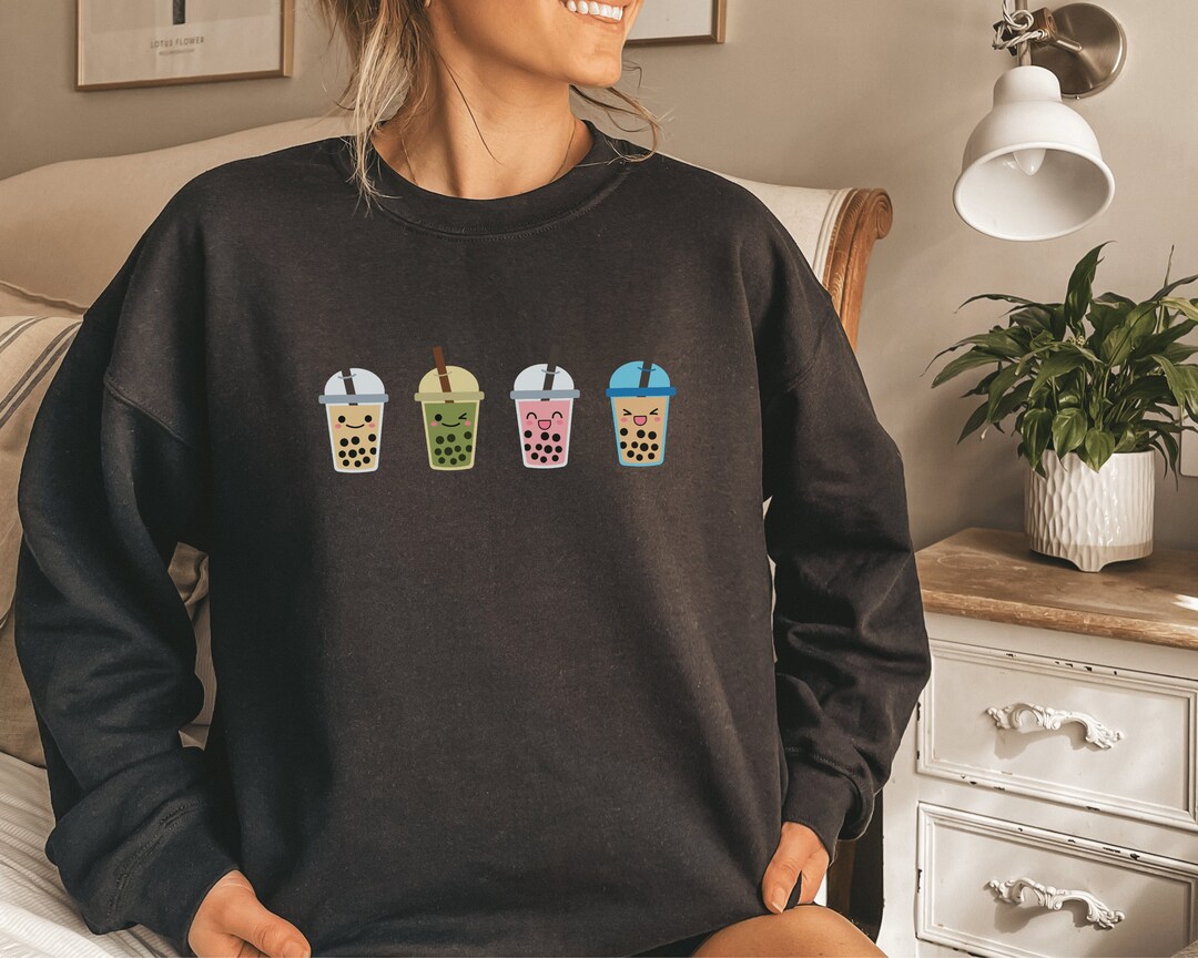 Boba Shirt, Boba Sweater, Adult Boba Shirt, Bubble Tea Sweatshirt ...