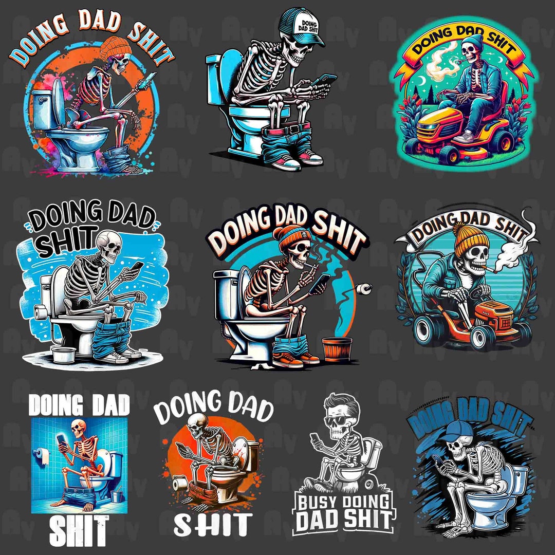 Bundle Funny Dad Skeleton Png, Dad Jokes Png, Father's Day Png, Funny ...