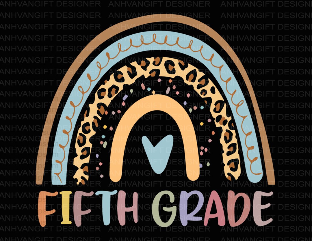 Quinto grado Rainbow svg Hola 5to grado Retro Rainbow SVG - Etsy España