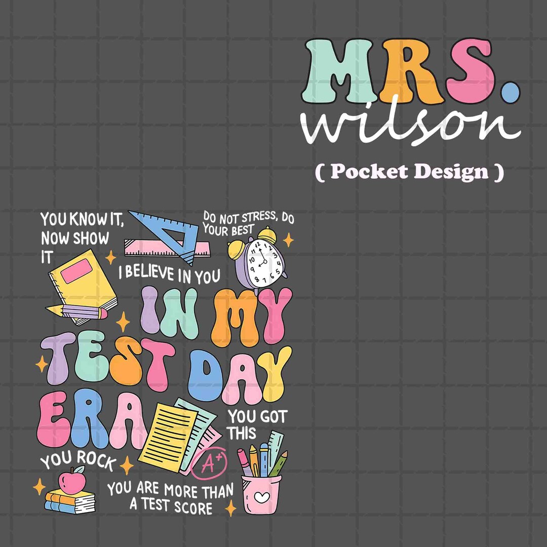 Custom in My Test Day Era PNG, Test Day Png, Teacher Png, State Testing ...