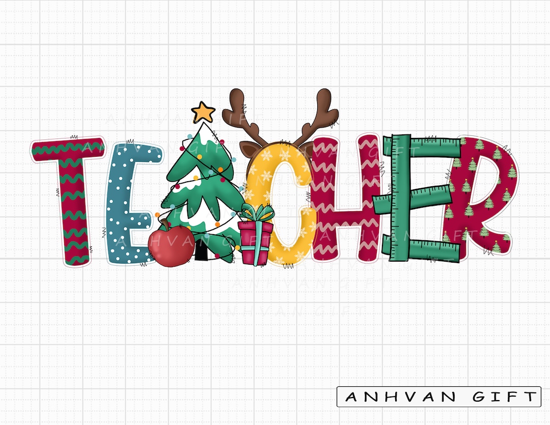 Christmas Teacher Png Favorite Teacher Png Christmas Teach - Etsy