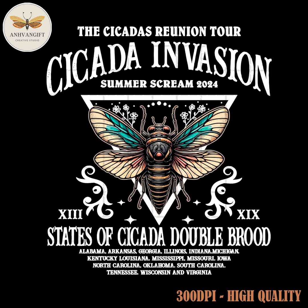 The Cicadas Reunion Tour Png, Cicadas Invasion Summer Scream 2024 Png ...