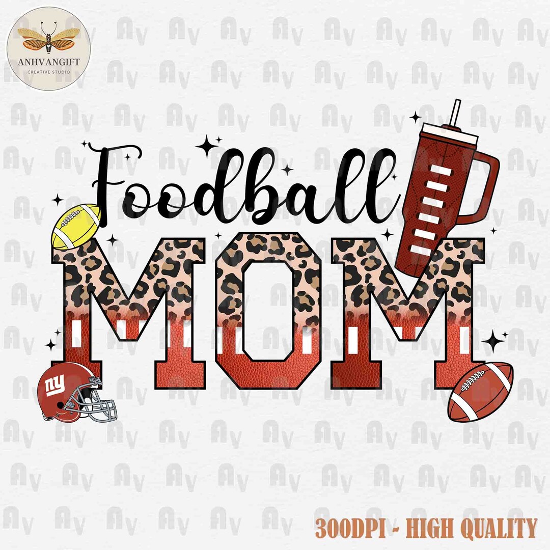 Football Mom PNG, Football Leopard Png, Sport Shirt Png, Football Shirt ...