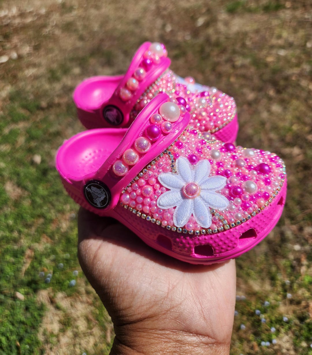 Pink Blinged Crocs - Etsy
