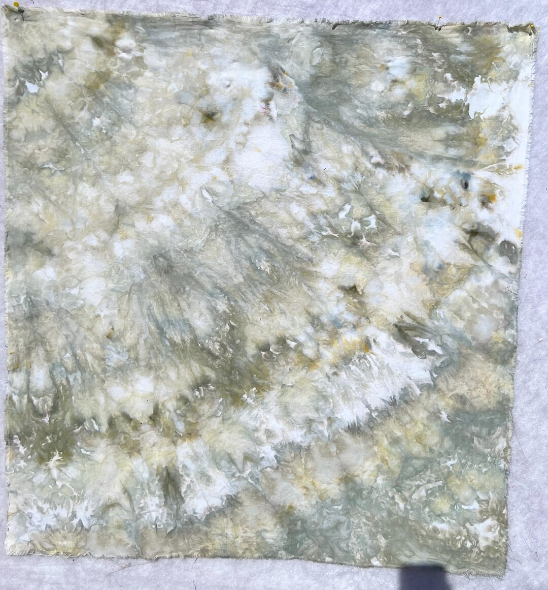 Hand-dyed, Ice Dyed Kona Cotton Fabric Sage, Greens, Browns - Etsy