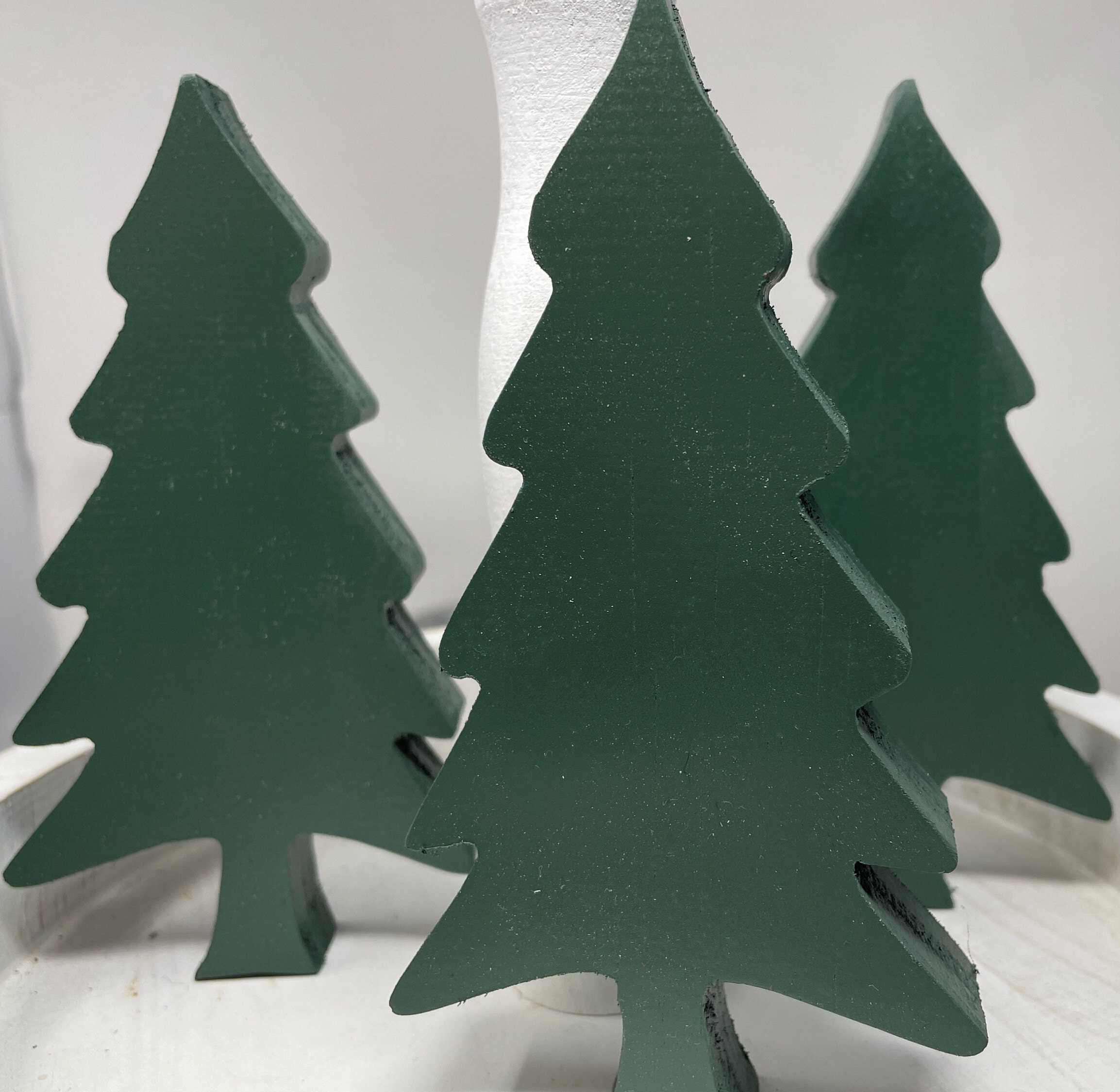 Wood Christmas Trees for 3 Tier Shelf Display/wood Trees/rustic Display ...