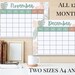 Printable Digital, Blank Calendar, 12 Month and Cute Font, Boho Style ...