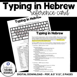 Typing in Hebrew, Hebrew QWERTY Keyboard, Hebrew Alphabet and Vowels ...