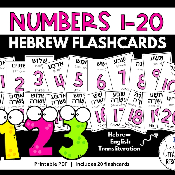 Hebrew Numbers Activity - Etsy