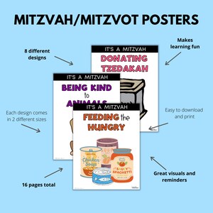 Mitzvah Mitzvot Classroom Poster Set - Etsy