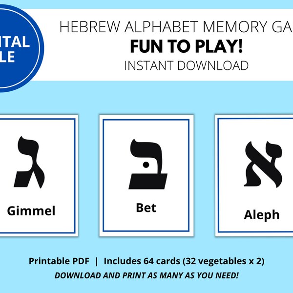 Hebrew Alphabet - Etsy