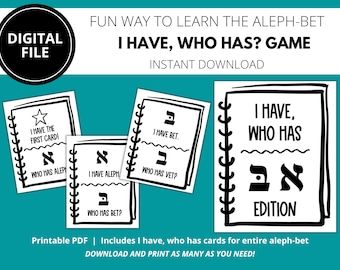 Aleph Bet Hebrew Alphabet Graphic - Etsy