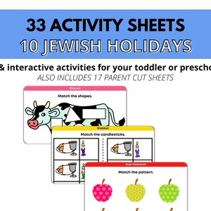 Jewish Holiday Preschool Learning Binder, Jewish Holiday Busy Book ...
