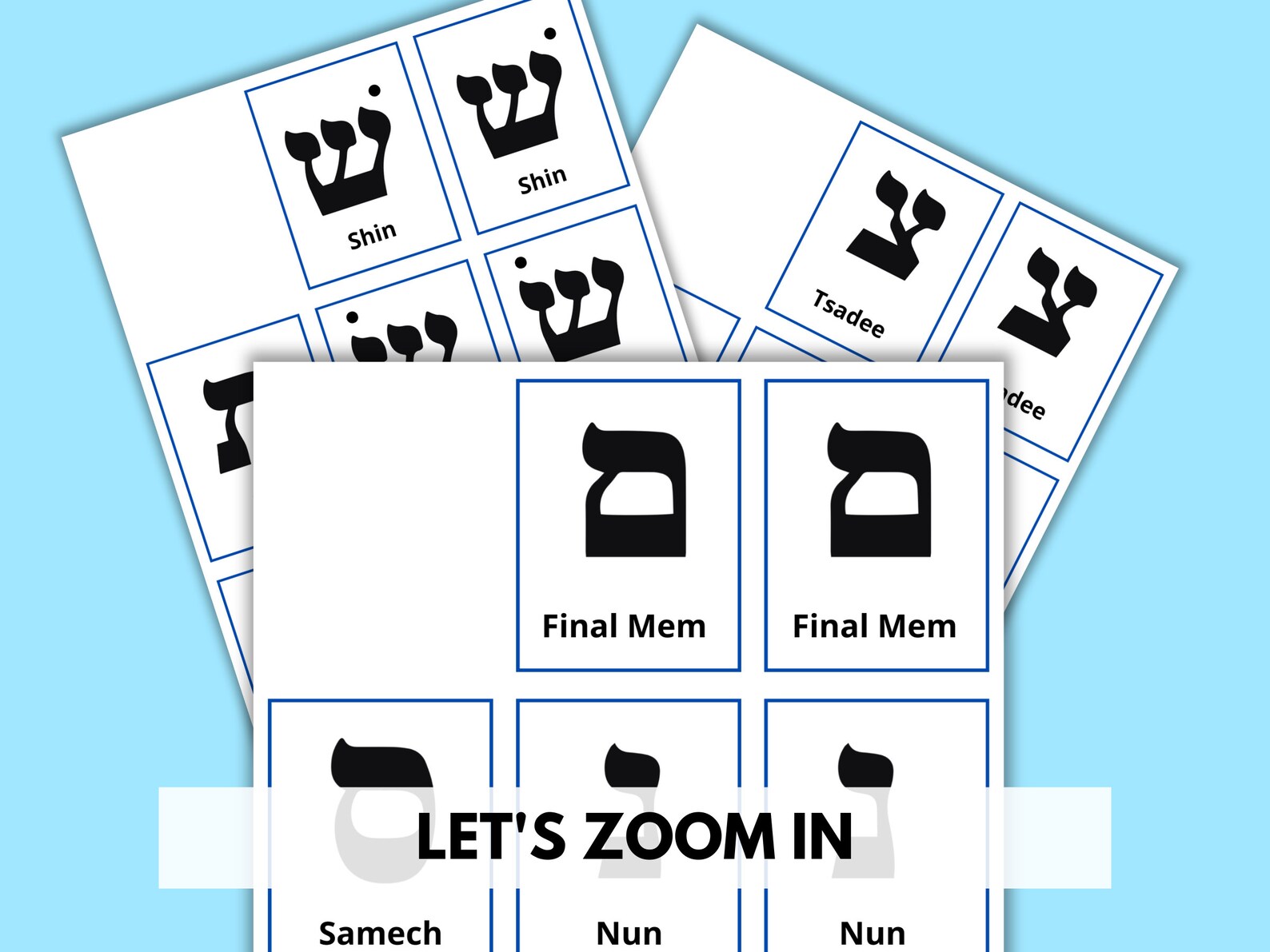 Printable Hebrew Alphabet Aleph-bet Memory Game | Educational Games for ...