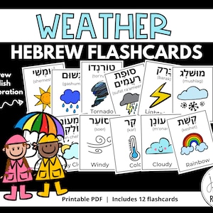 Hebrew Flashcard Digital BUNDLE Colors, Numbers, Animals, Shapes ...