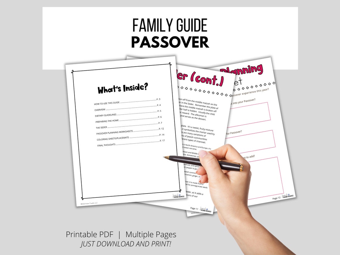 Family Guide to Celebrating Passover Jewish Holiday Pesach Judaism ...