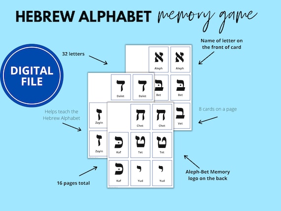 Aleph Bet Flash Cards Printable