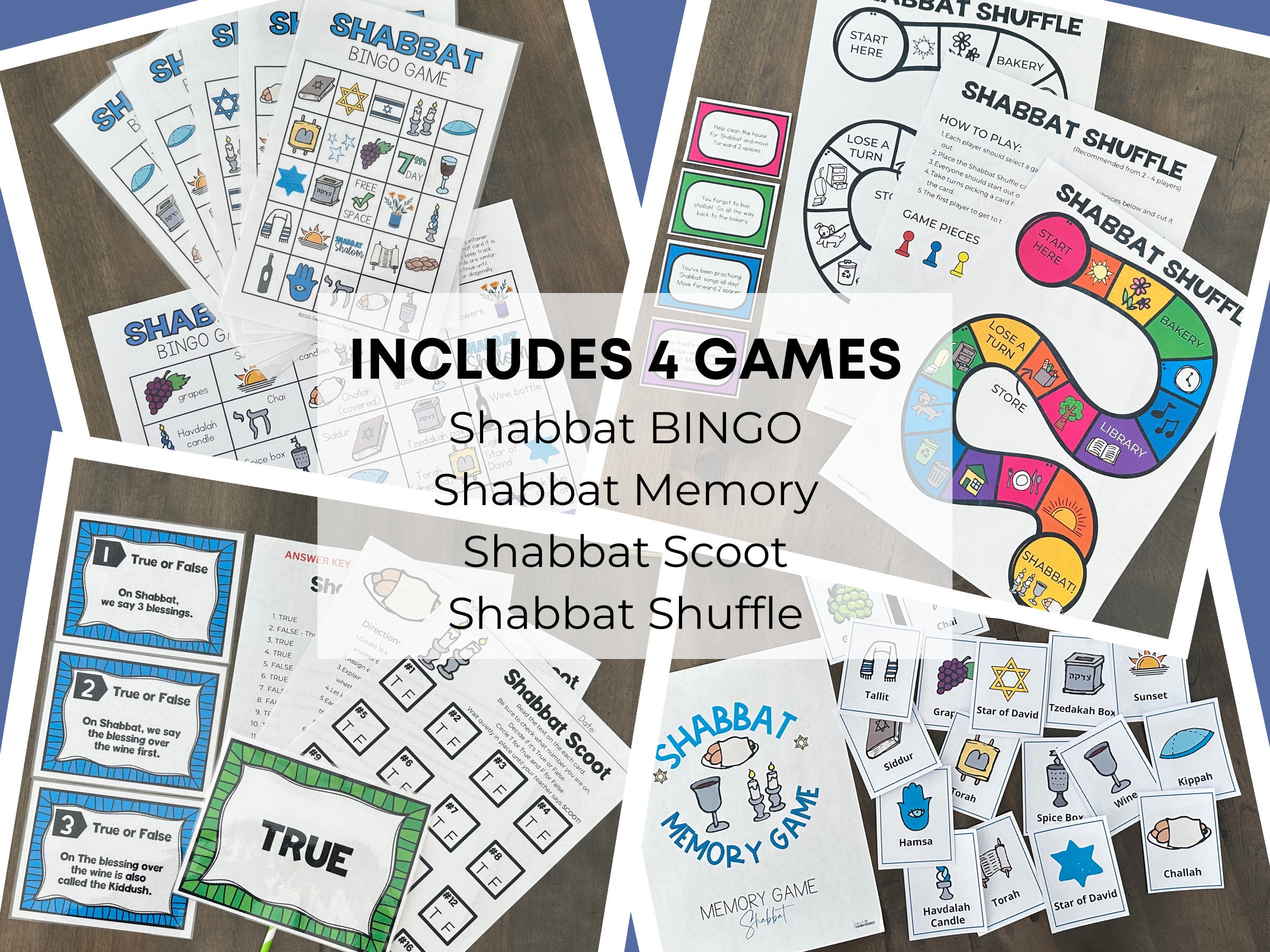 Shabbat Activity Sheets & Games | Jewish Printables | Shabbat Games for ...