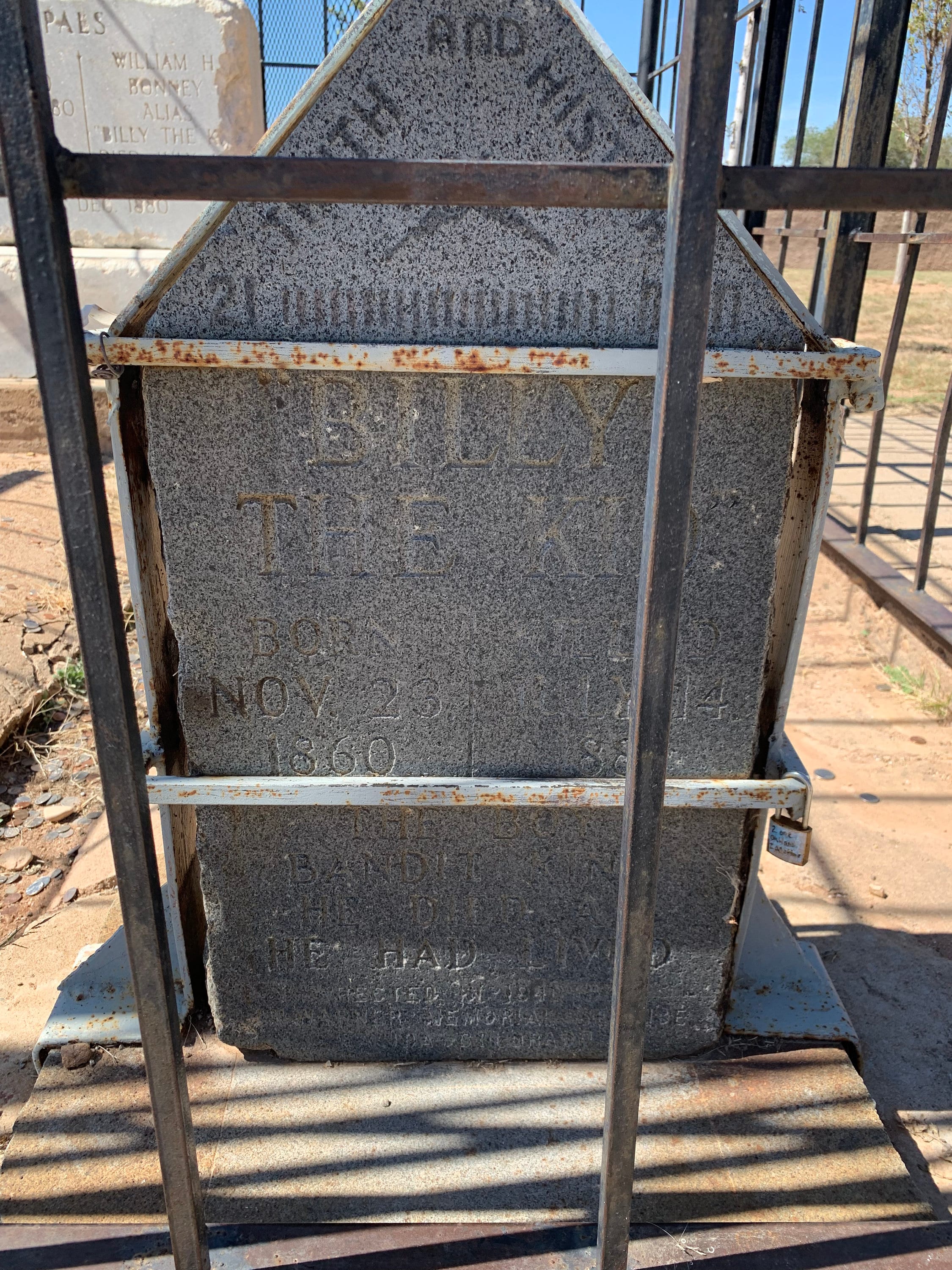 Cemetery Dirt From the Billy the Kids Grave at Old Fort Sumner ...