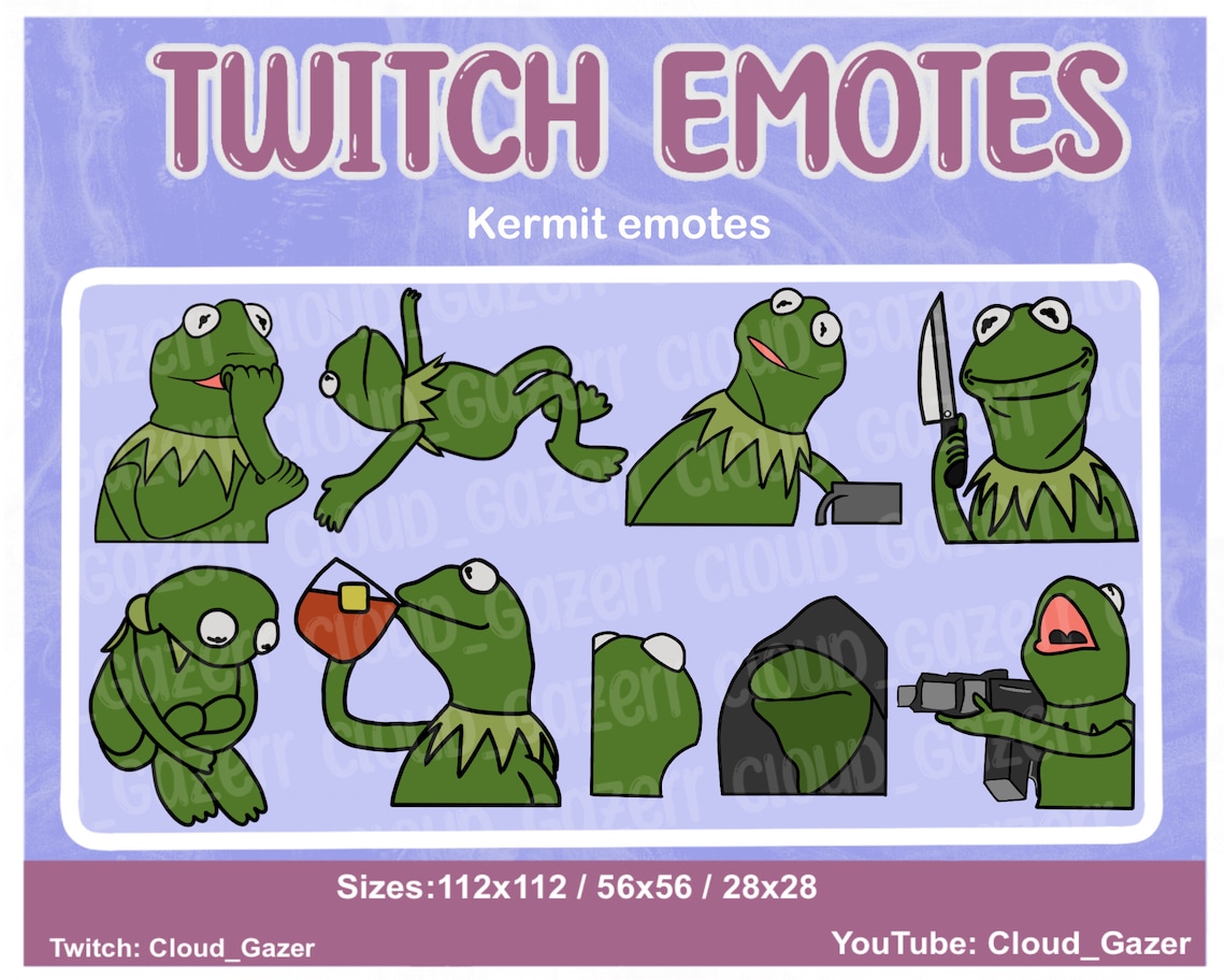 Kermit Meme Twitch Discord Emotes - Etsy