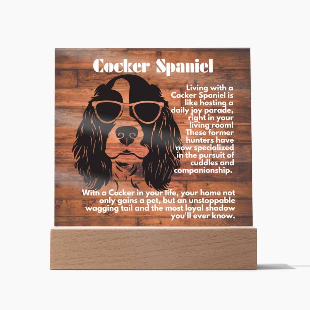 Night Light Lamp for Cocker Spaniel Lover Gift, Home Accessories With ...