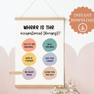 Where is the Occupational Therapist Poster, Printable OT Poster, OT ...