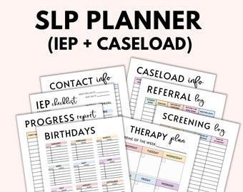Speech Therapy Planner, Speech Planner, IEP Planner, SLP Planner ...