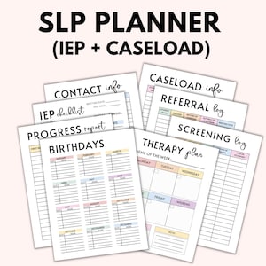 Speech Therapy Planner, Speech Planner, IEP Planner, SLP Planner ...