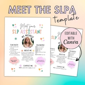 Meet the Speech Language Pathologist Assistant, Meet the SLPA Template ...