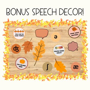 Fall Themed Speech Bundle, Speech Therapy Classroom and Office Decor ...