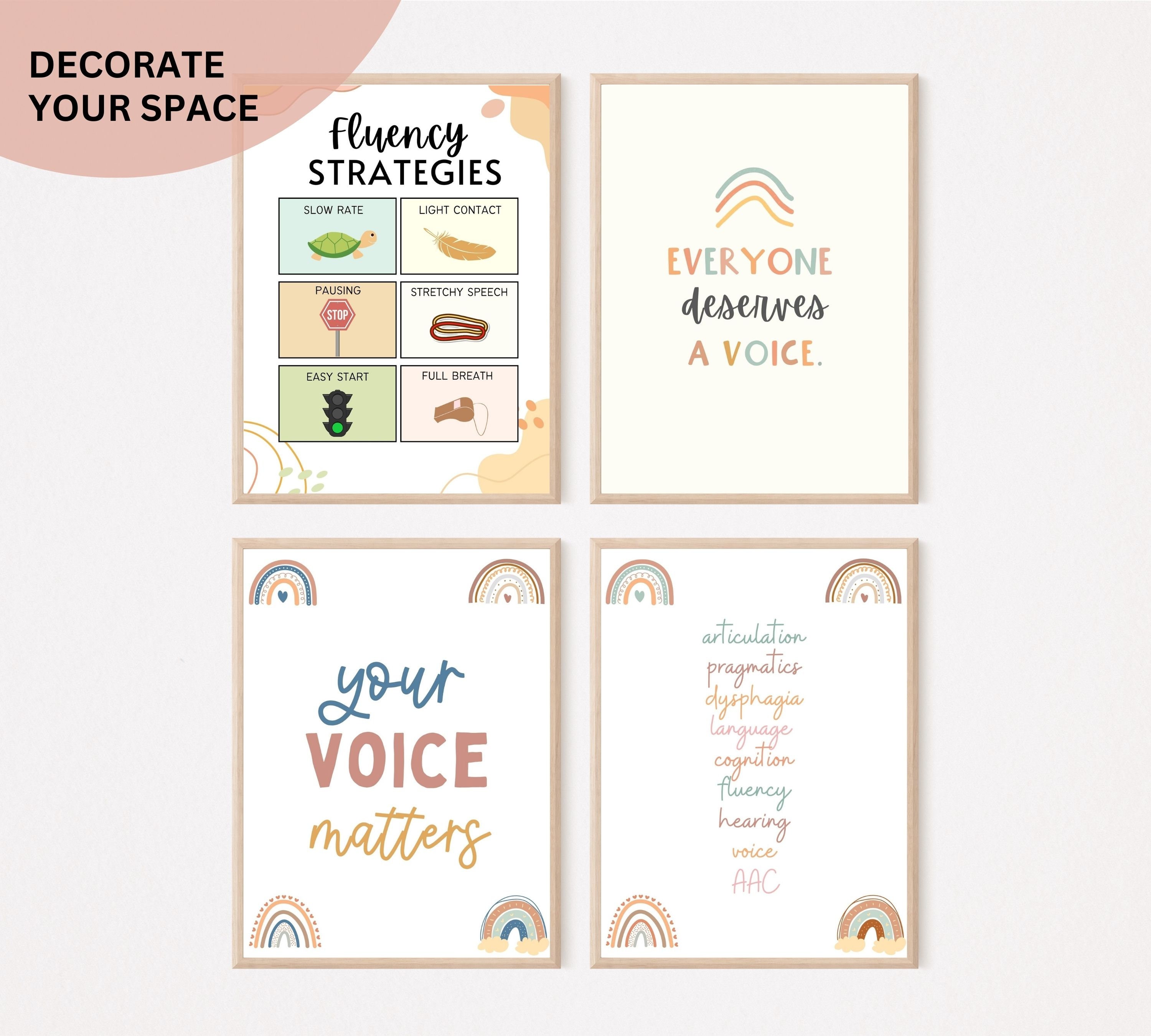 Welcome to Speech Bundle, Set of 12, Speech Language Pathology Posters ...