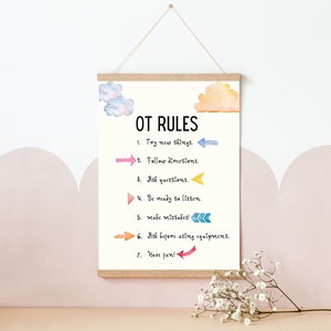 Occupational Therapy Posters, Set of 6, Occupational Therapy Wall Art ...