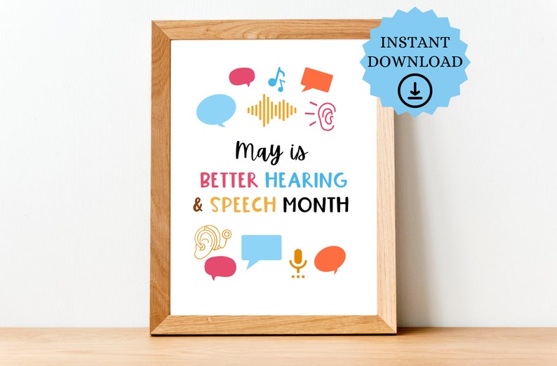 Speech Therapy Decor Better Hearing and Speech Month Speech - Etsy