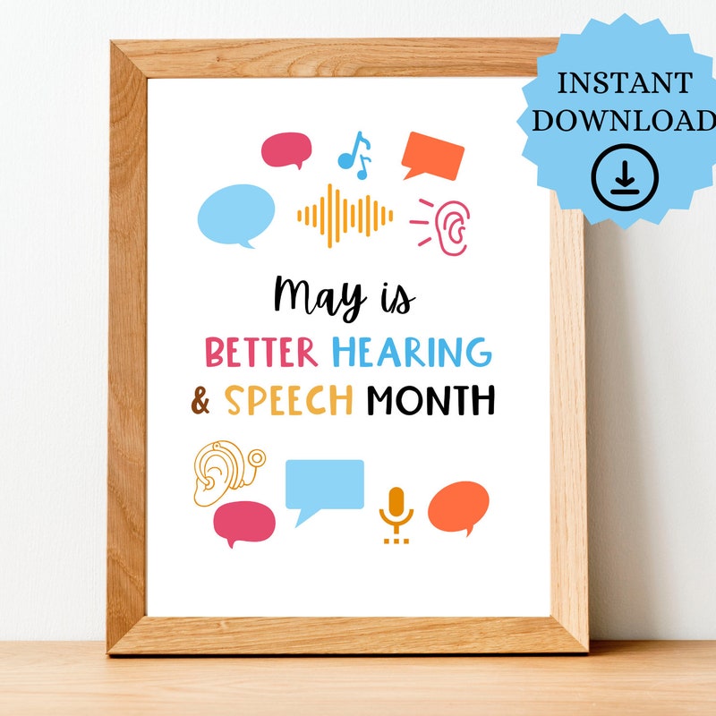 Better Hearing and Speech Month Posters - Etsy