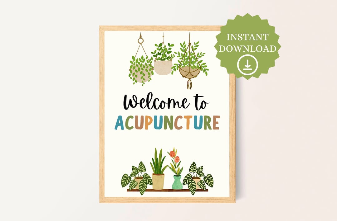 Welcome to Acupuncture Poster, Plant Themed Acupuncture, Acupuncture ...