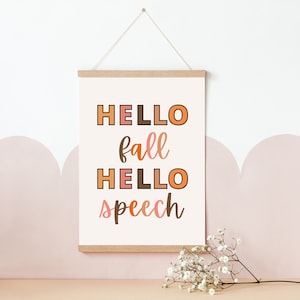 Fall Speech Therapy Poster Bundle, Fall Speech Therapy Decor, Set of 4 ...