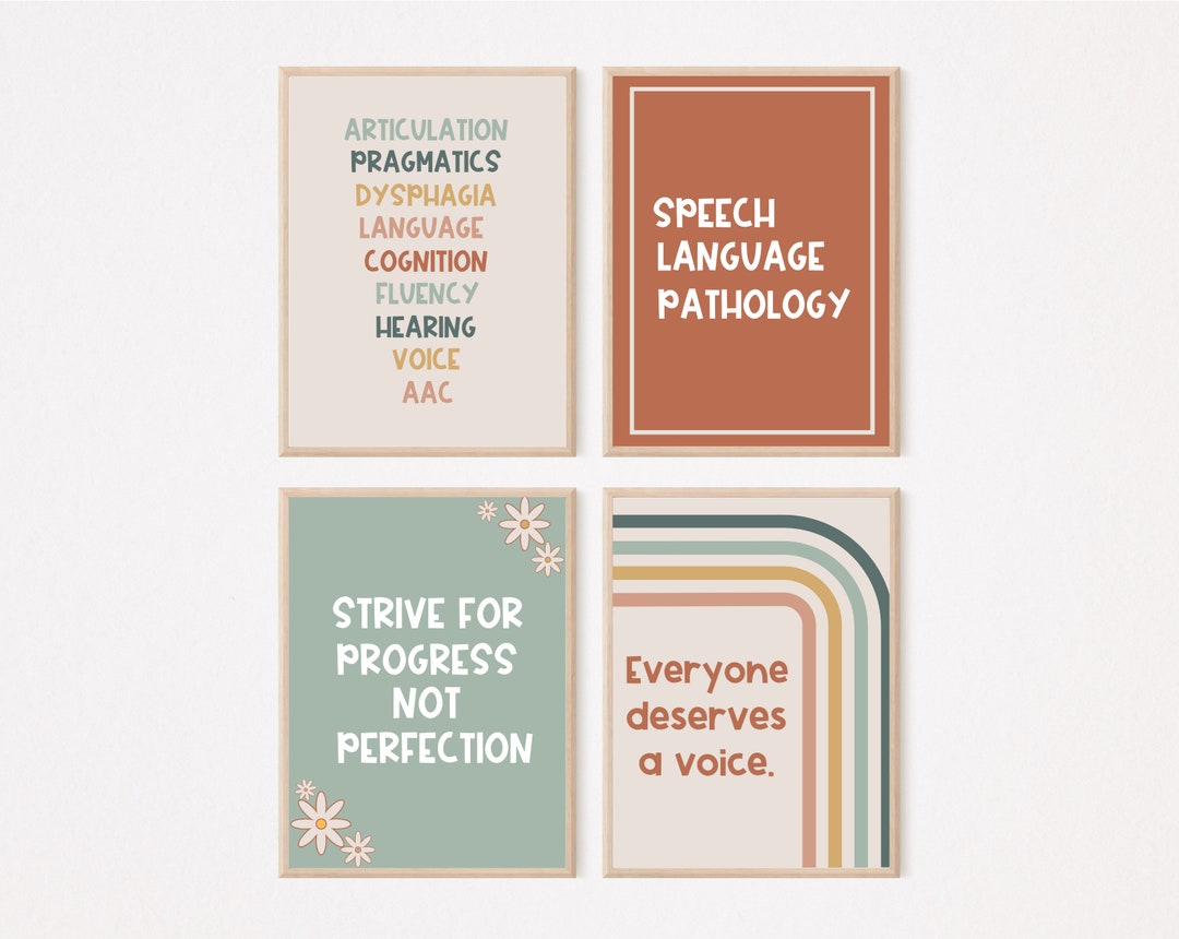 Speech Room Decor Bundle, Set of 4, Speech Therapy Room Decor, Speech ...