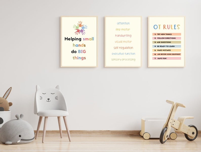 Occupational Therapy Posters, Occupational Therapy Decor, Pediatric OT ...