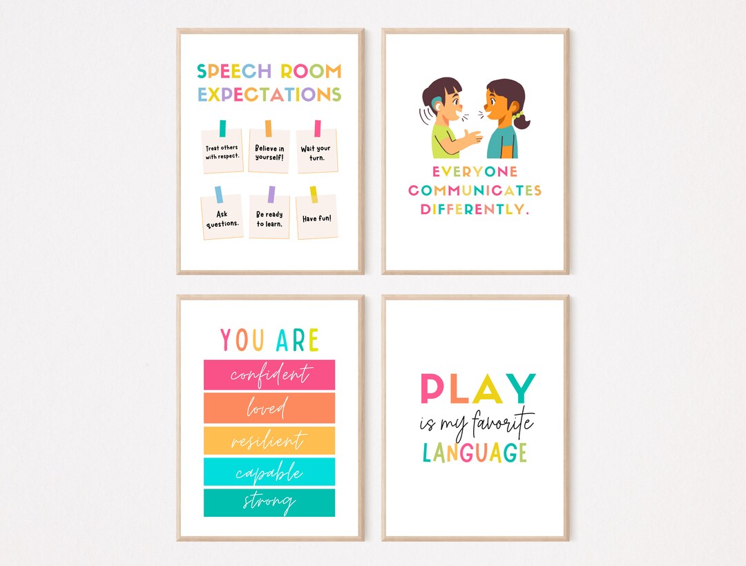 Speech Room Decor Bundle, Set of 6, Speech Classroom Decor, Printable ...